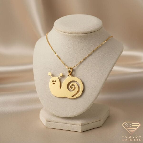 Sparkle Shell Snail Gold Necklace | Gold American