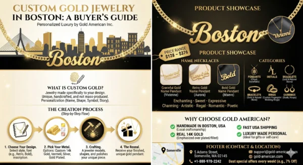 Custom Gold Jewelry In Boston – Personalized Gold Name Necklaces & Pieces